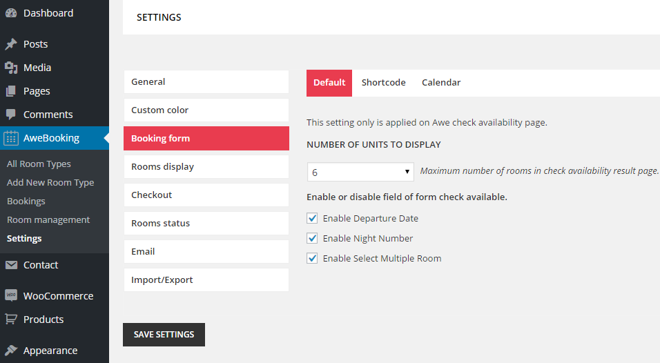 AweBooking Plugin Documentation